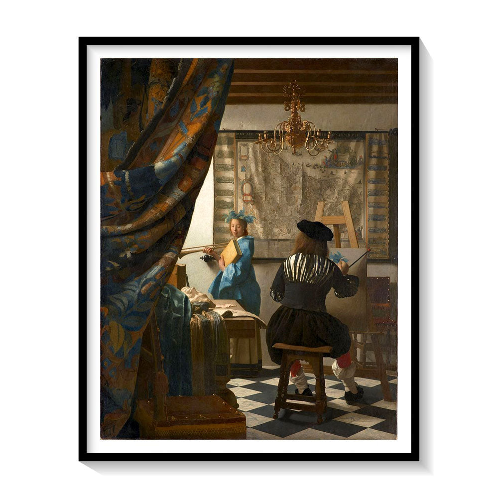 The art of painting Painting & Wall Art Print by Johannes Vermeer - Dessine Art