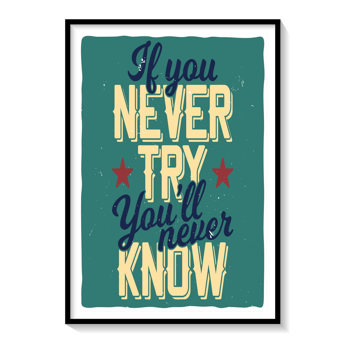 Buy Try Motivational Posters Online India at Best Price - Dessine Art