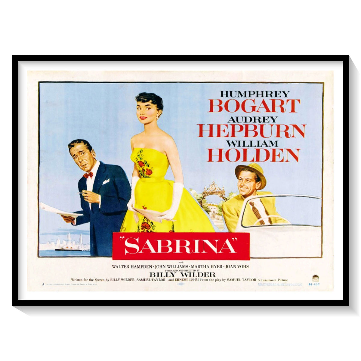 Buy Sabrina Audrey Hepburn Movie Poster Hollywood, Vintage Online ...