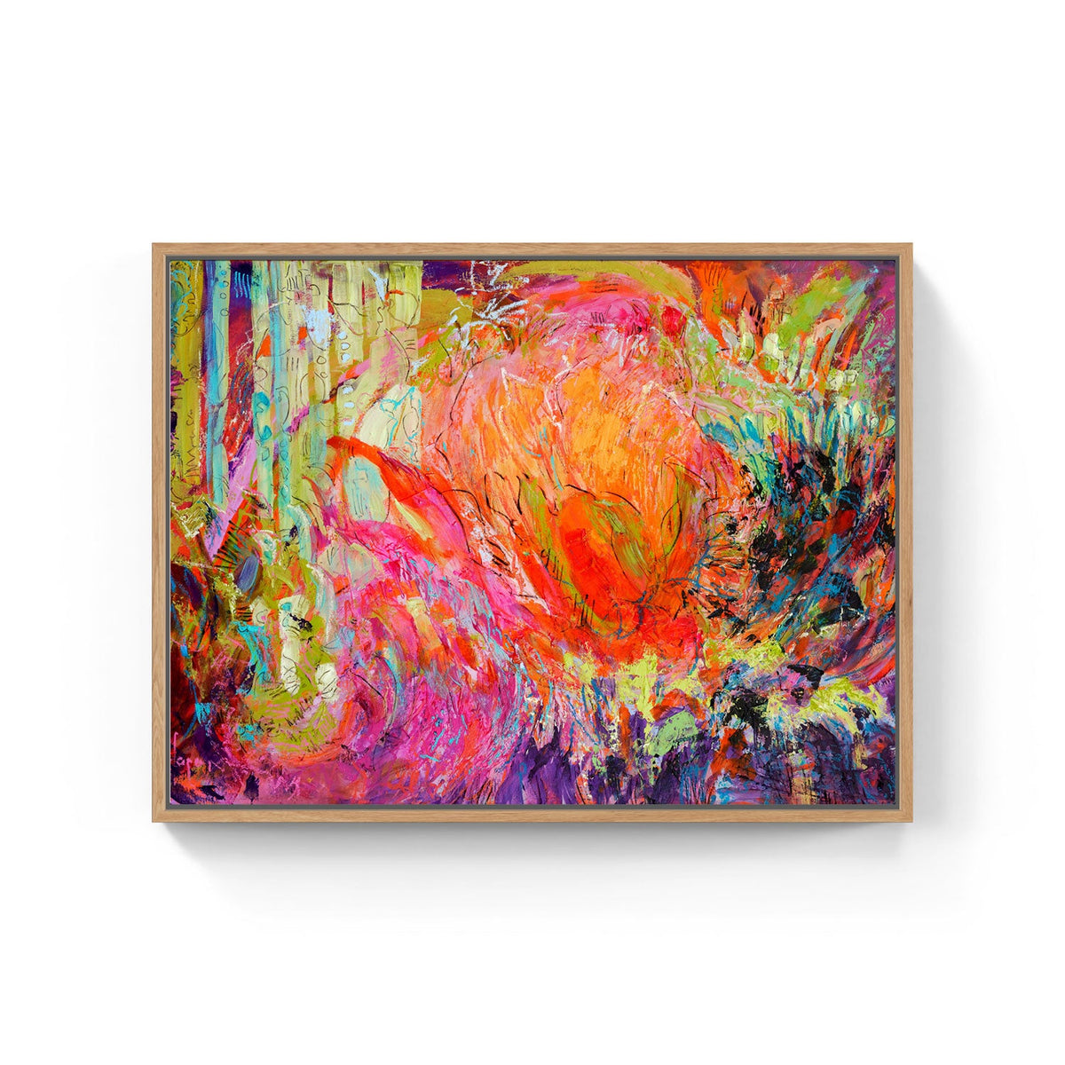 Buy Blossom Joy Abstract Painting Online at Best Price – Dessine Art