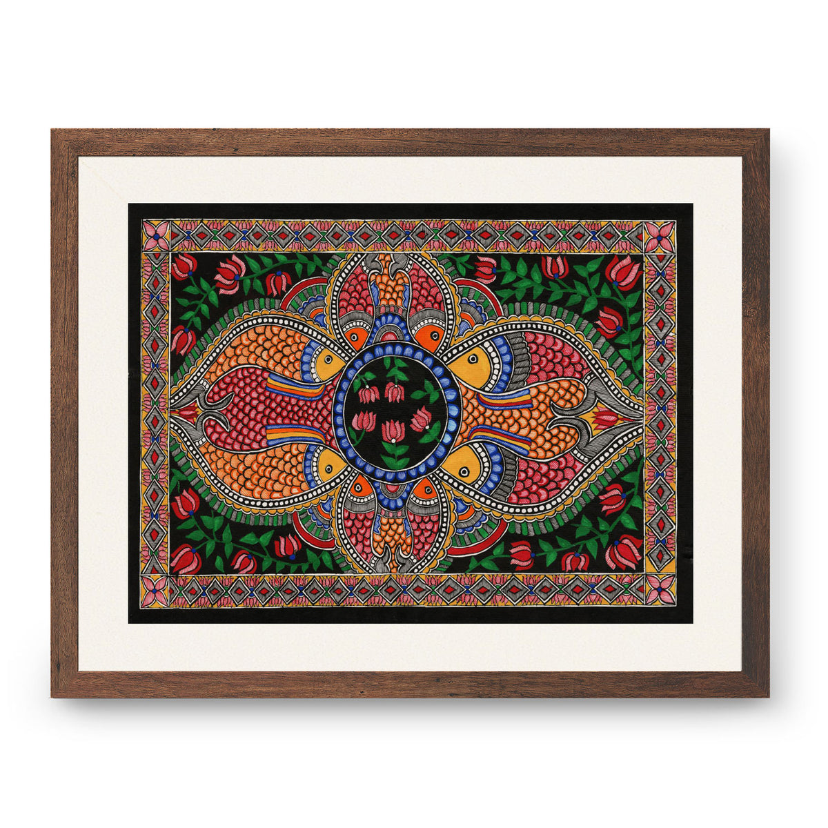 Mithila Fish Art: Buy Madhubani Paintings & Art Prints Online – Dessine Art