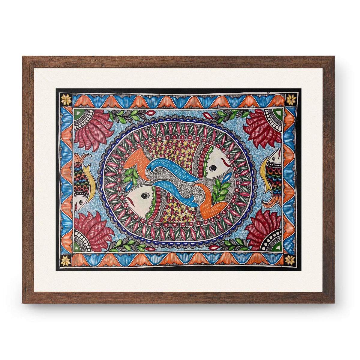New Fish rass madhubani, Madhubani Art, Madhubani Painting – Dessine Art