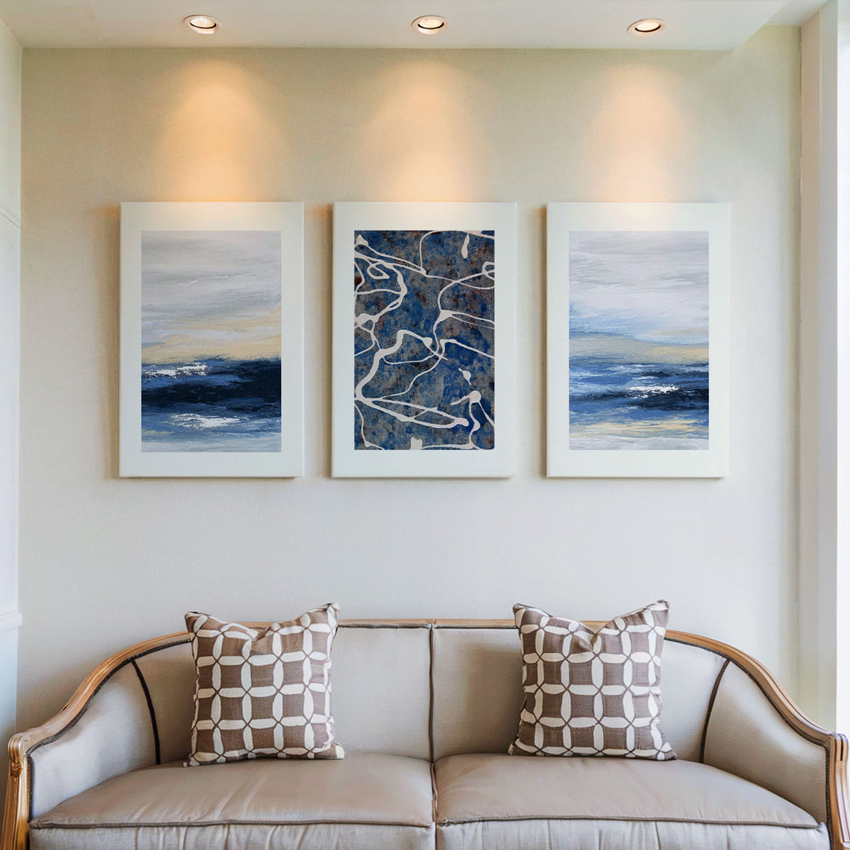 Harvest Reflections Wall Art Set of 3 Home Decor Painting. – Dessine Art