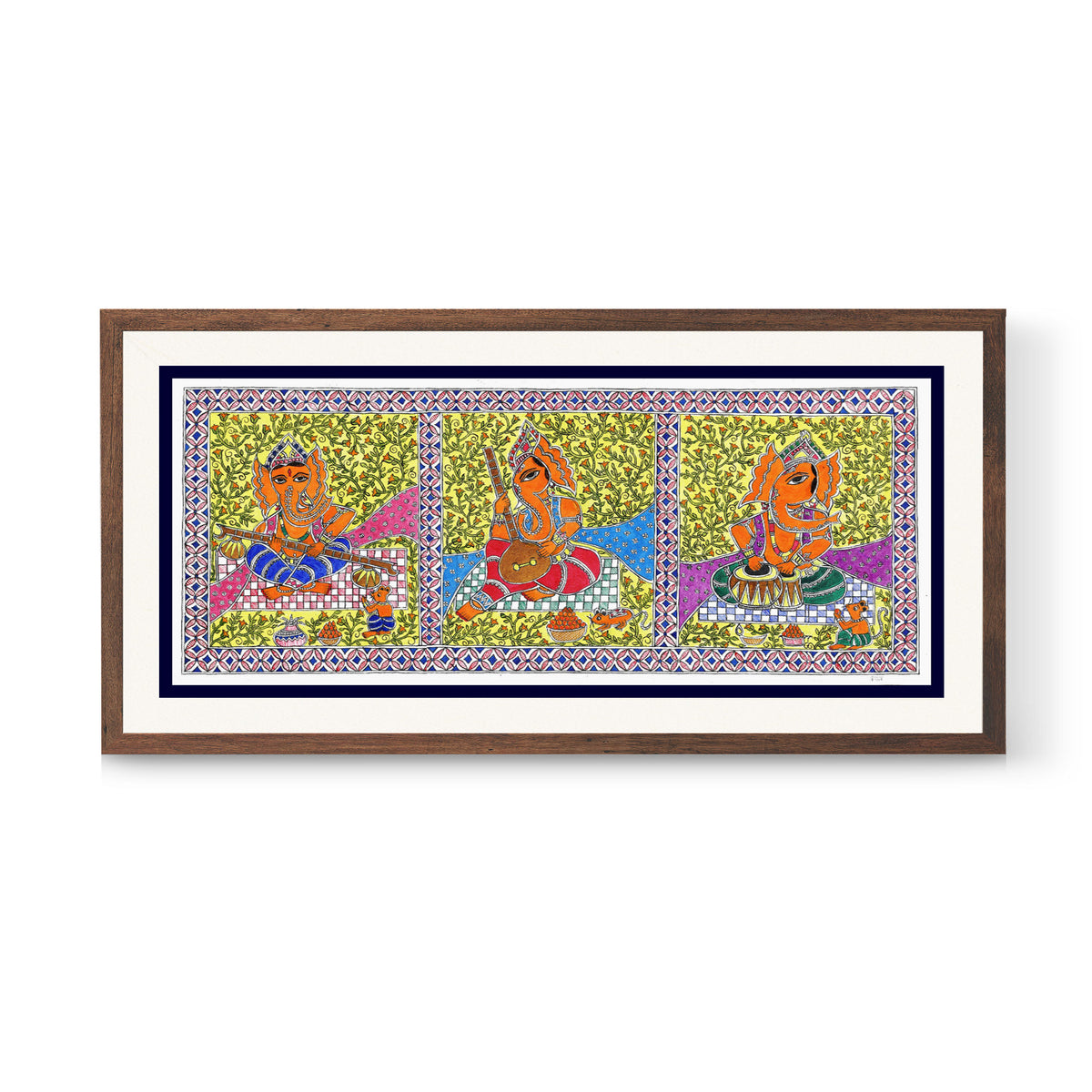 Lord Ganesh Madhubani Art: Buy Madhubani Paintings & Art Prints Online ...