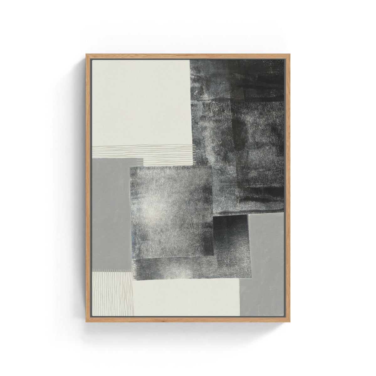 Buy Monochrome Blocks #1, Abstract Painting Wall Art Online at Best ...