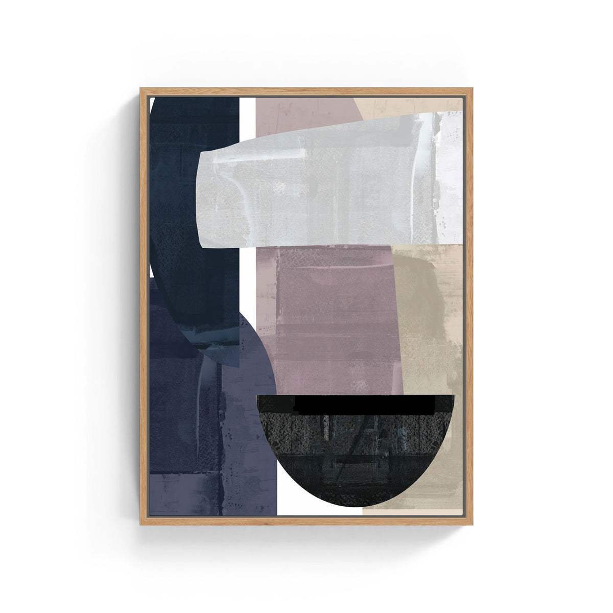 Buy Navy Shapes No2, Abstract Painting Wall Art Online at Best Price ...