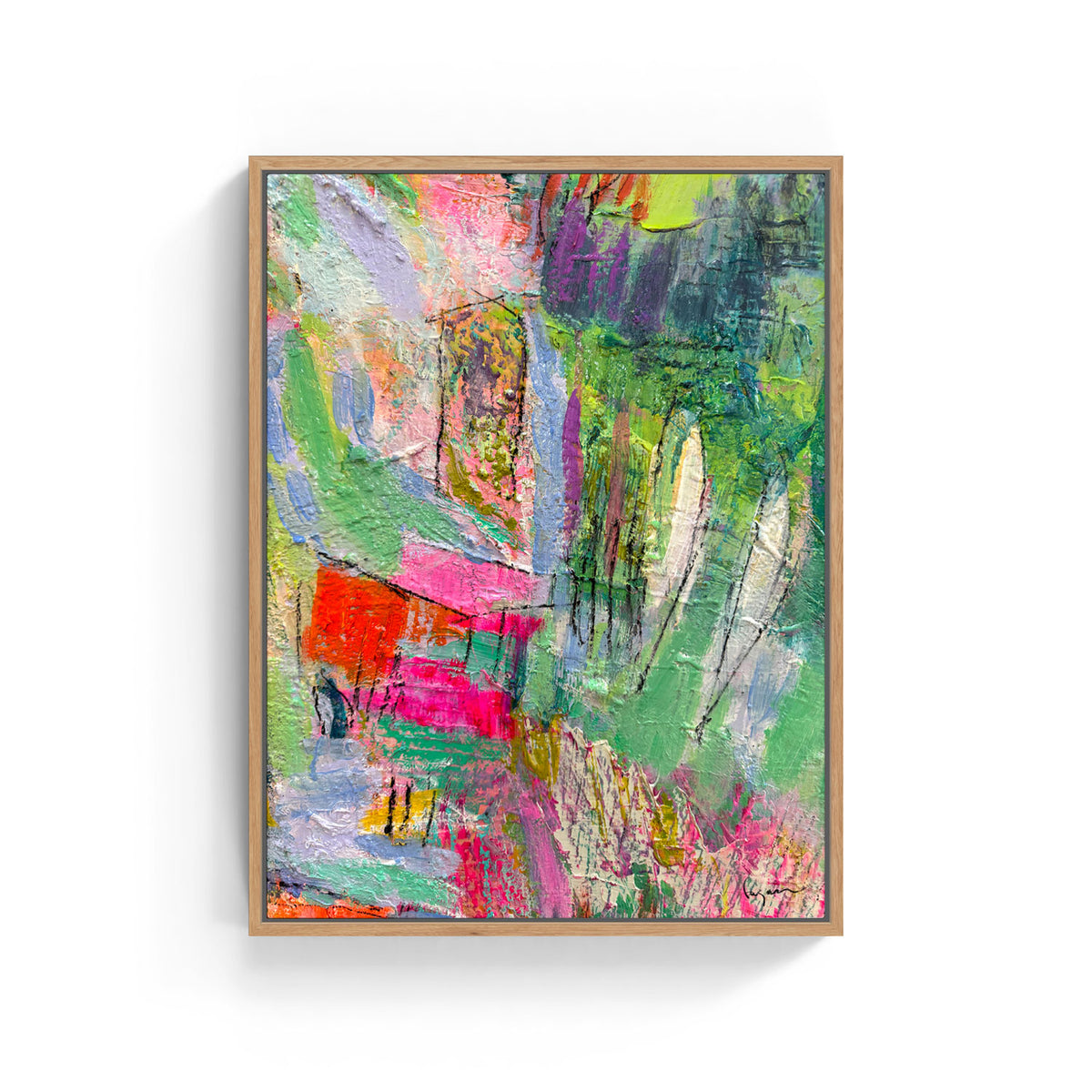 Buy Vivid Abstract Neighborhood, Abstract Painting Wall Art Online at ...