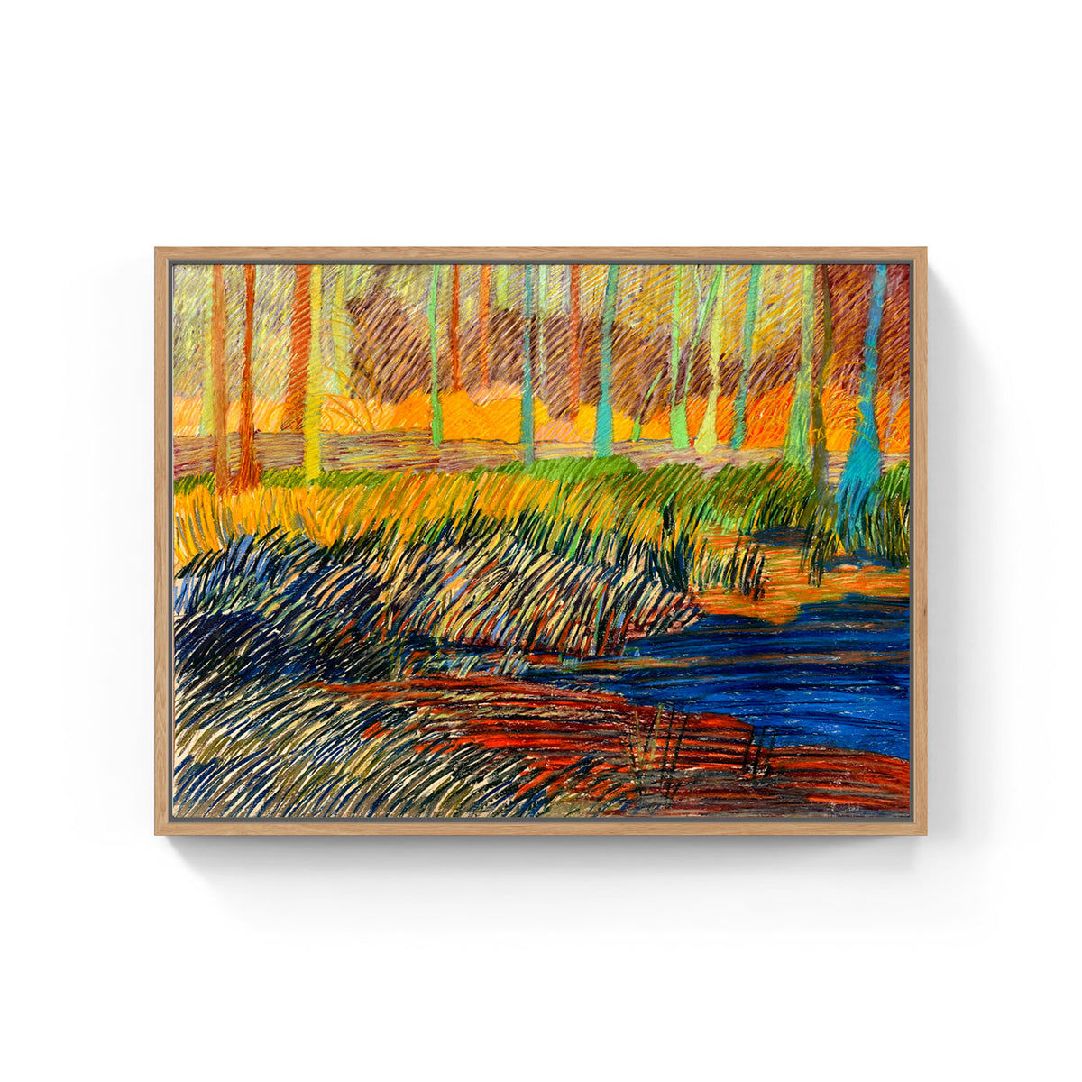 Buy Wood Lands Abstract Painting Online at Best Price – Dessine Art