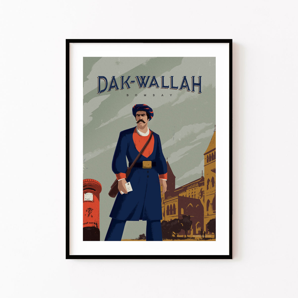 The Dak Wallah Indian Postman, Bombay Poster: Buy Art Prints Online ...