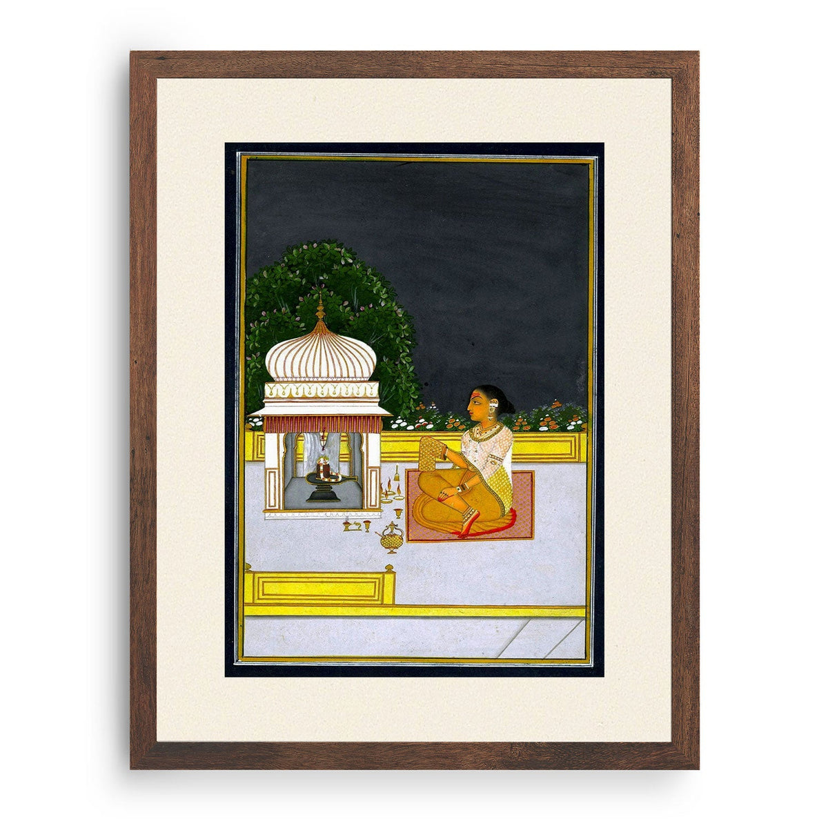 A female devotee is worshipping Shiva in the form of a linga: Buy ...