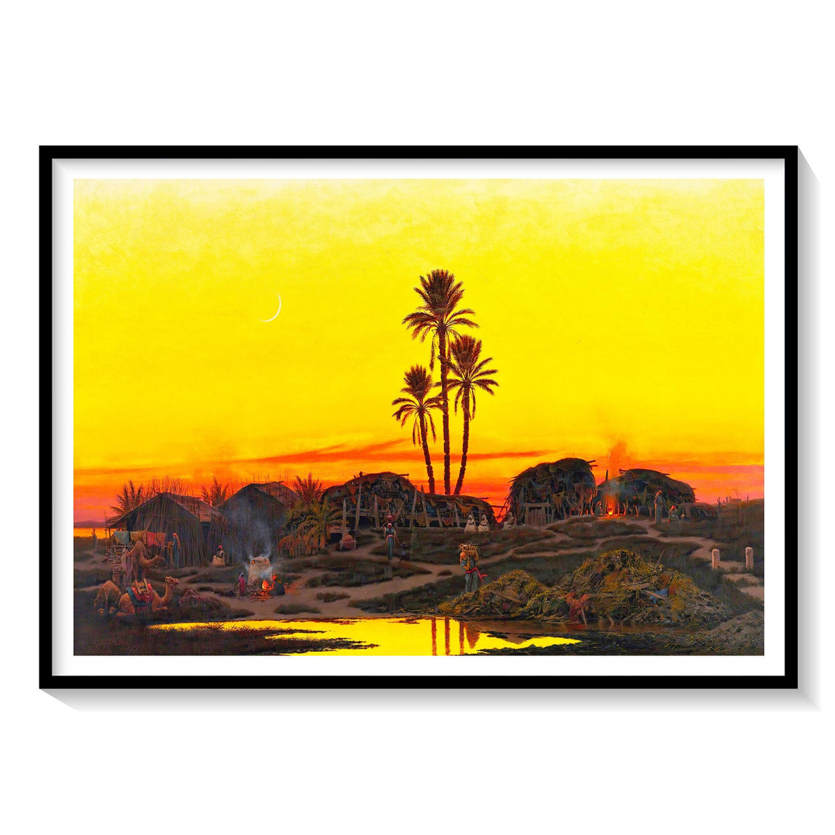 An Arab Camp At Sunset: Buy Arabic Islamic Paintings & Art Prints ...