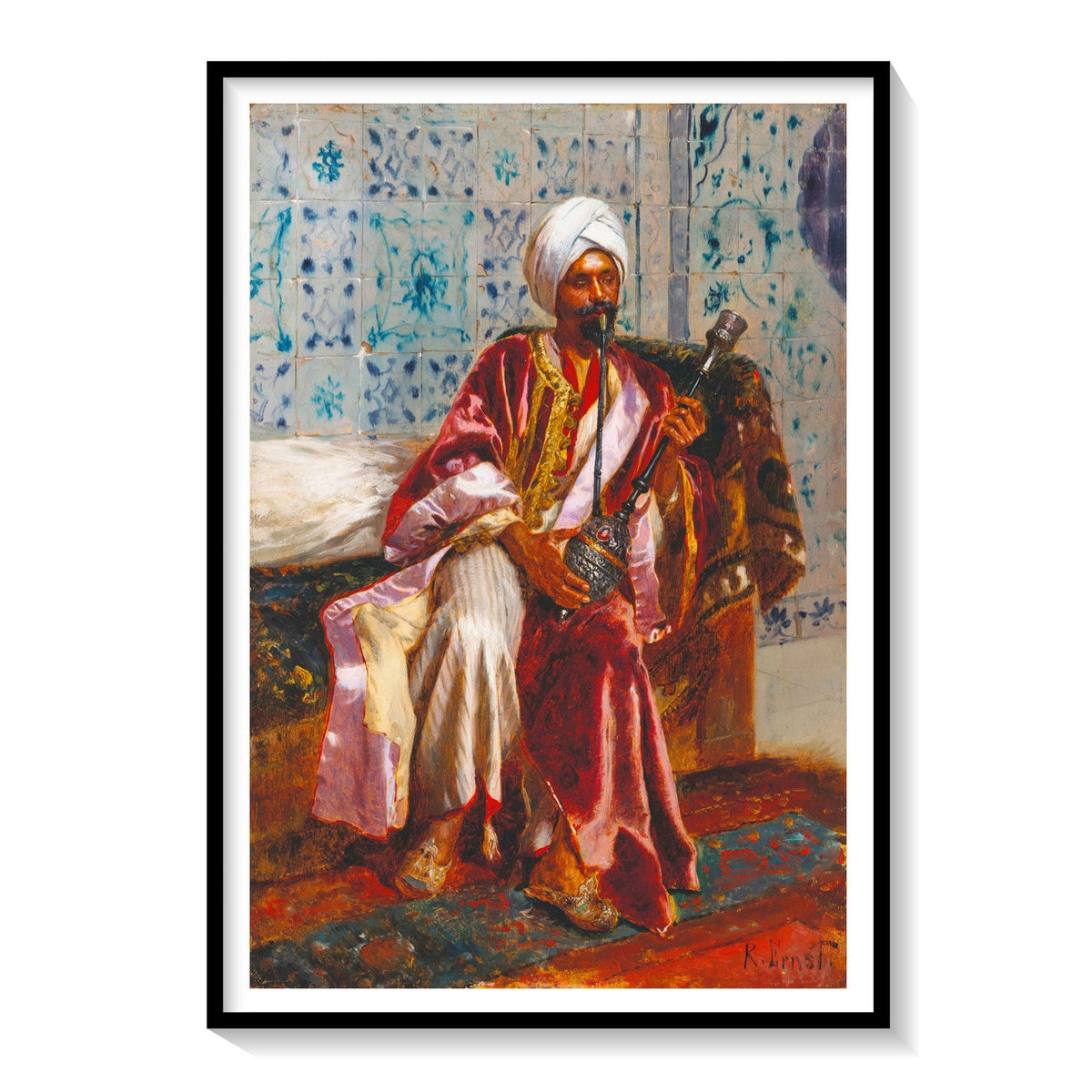 Arab smoking a nargilah: Buy Arabic Islamic Paintings & Art Prints ...