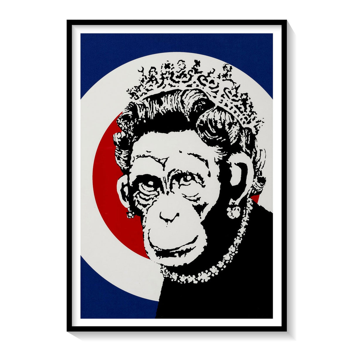 Monkey Queen Painting & Wall Art Print by Banksy - Dessine Art