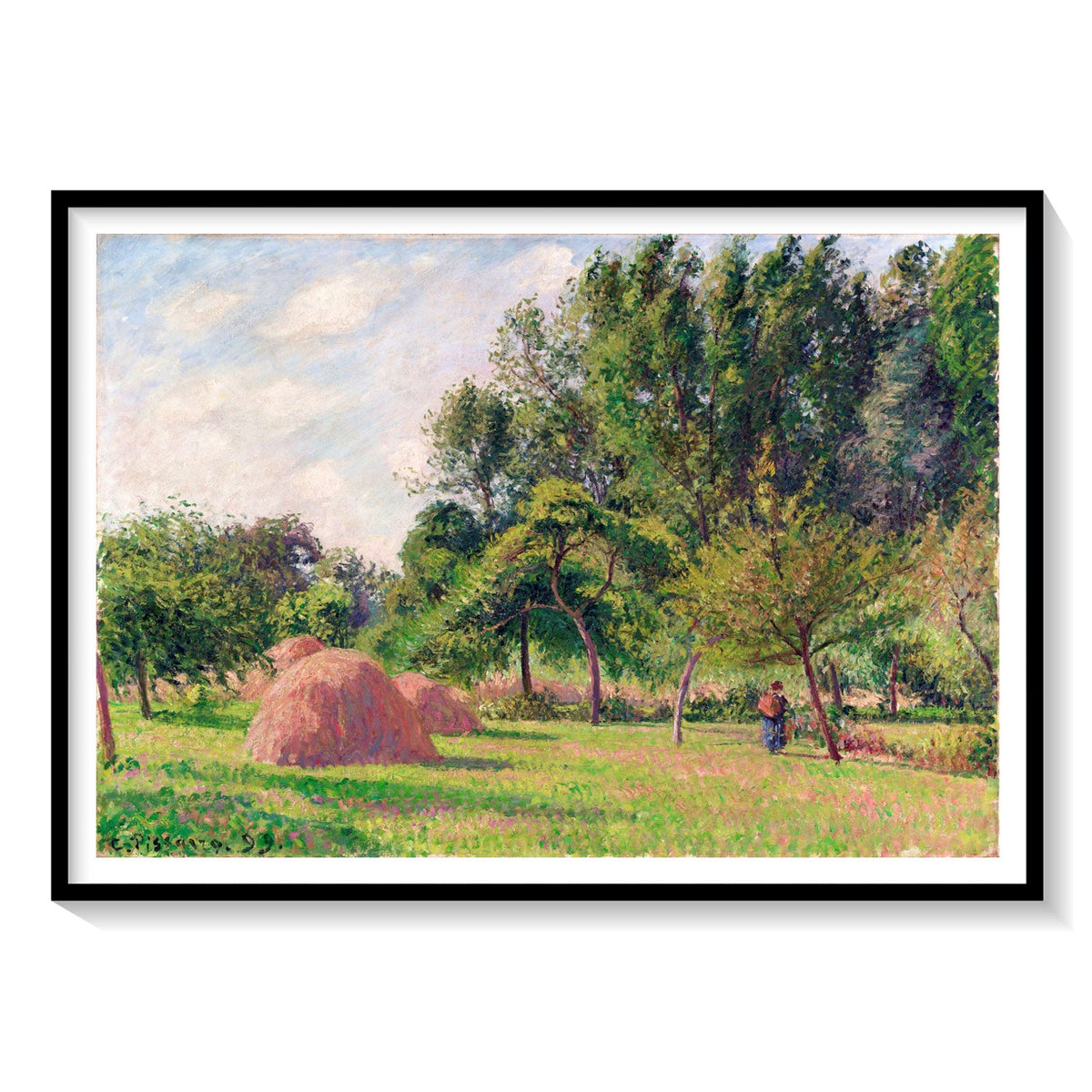 Haystacks Painting & Wall Art Print by Camille Pissarro - Dessine Art
