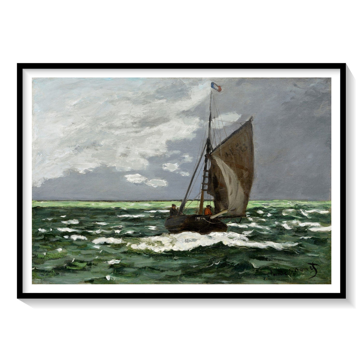 Seascape Storm Painting & Wall Art Print by Claude Monet - Dessine Art