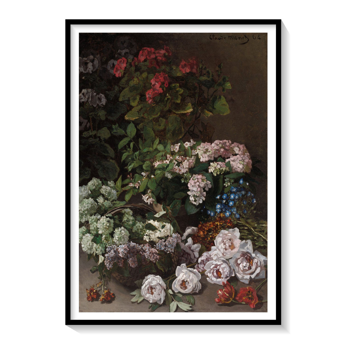 Spring Flowers Painting & Wall Art Print by Claude Monet - Dessine Art