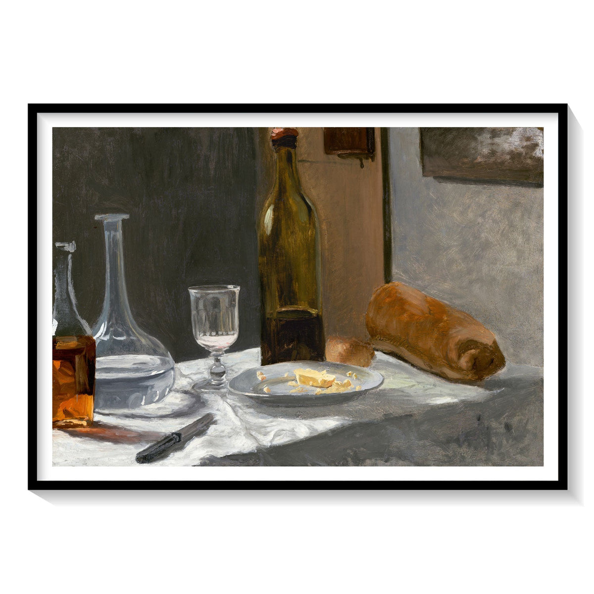 Still Life with Bottle Painting & Wall Art Print by Claude Monet ...