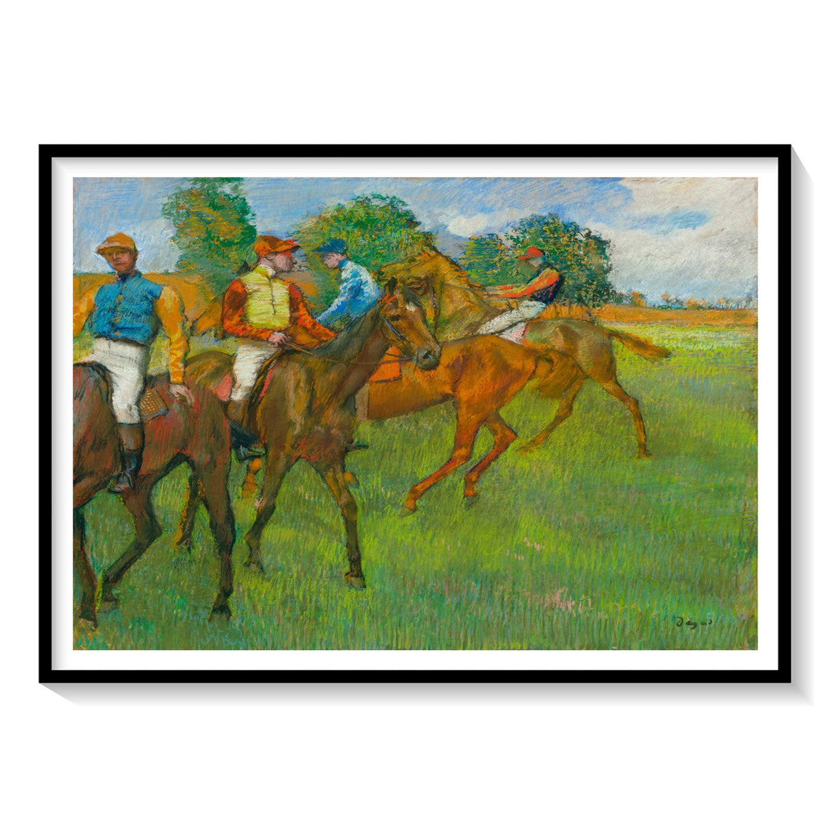Before the Race Horse Polo Painting Painting & Wall Art Print by Edgar ...