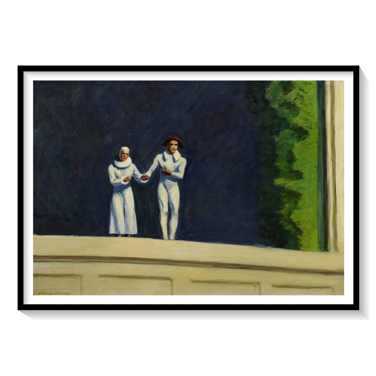 Two Comedians Painting & Wall Art Print by Edward Hopper - Dessine Art