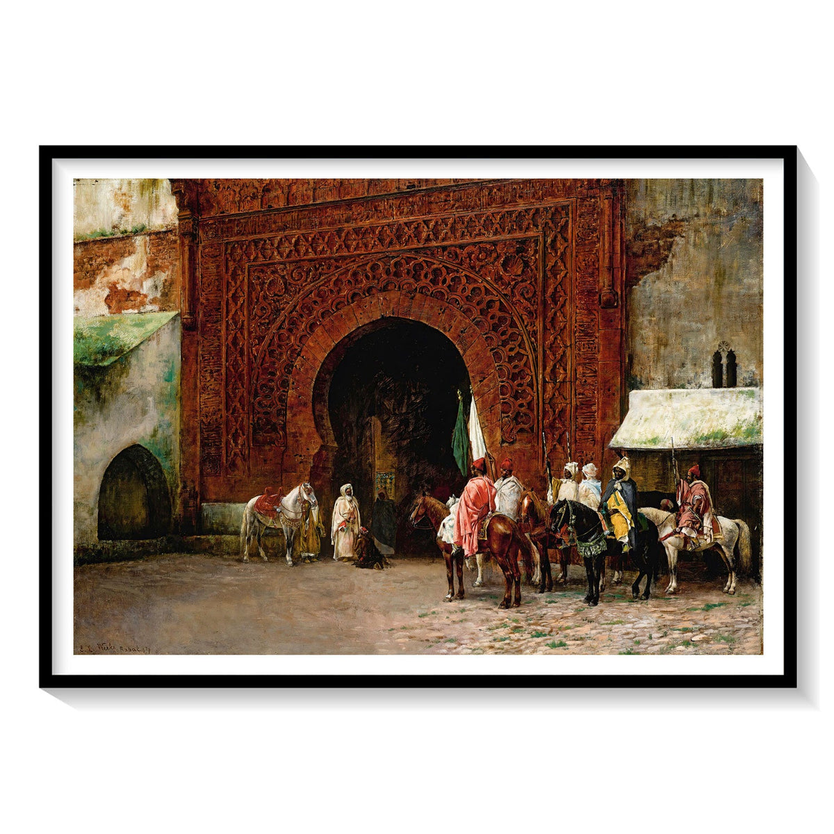 Rabat The Red Gate 1879 Painting & Wall Art Print by Edwin Lord Weeks ...