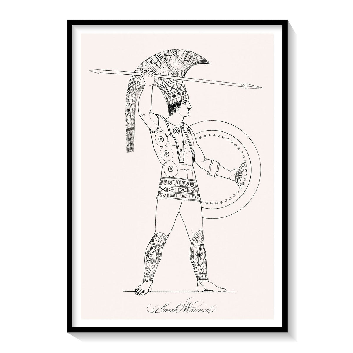 Greek Warrior by Thomas Baxter: Buy Egyptian Paintings & Art Prints Online – Dessine Art
