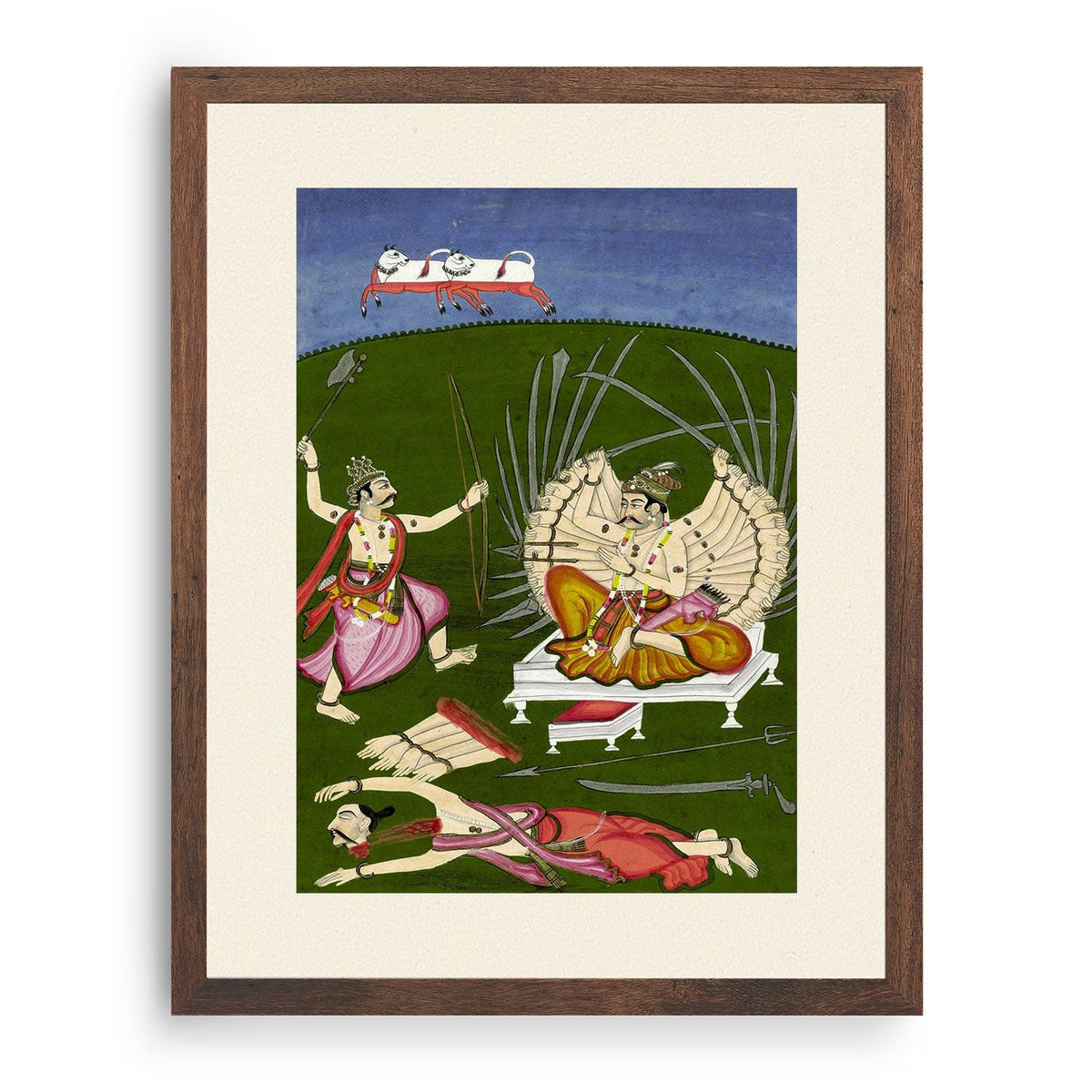 Incarnation of Vishnu as Rama: Buy Classical Indian Miniature Paintings ...