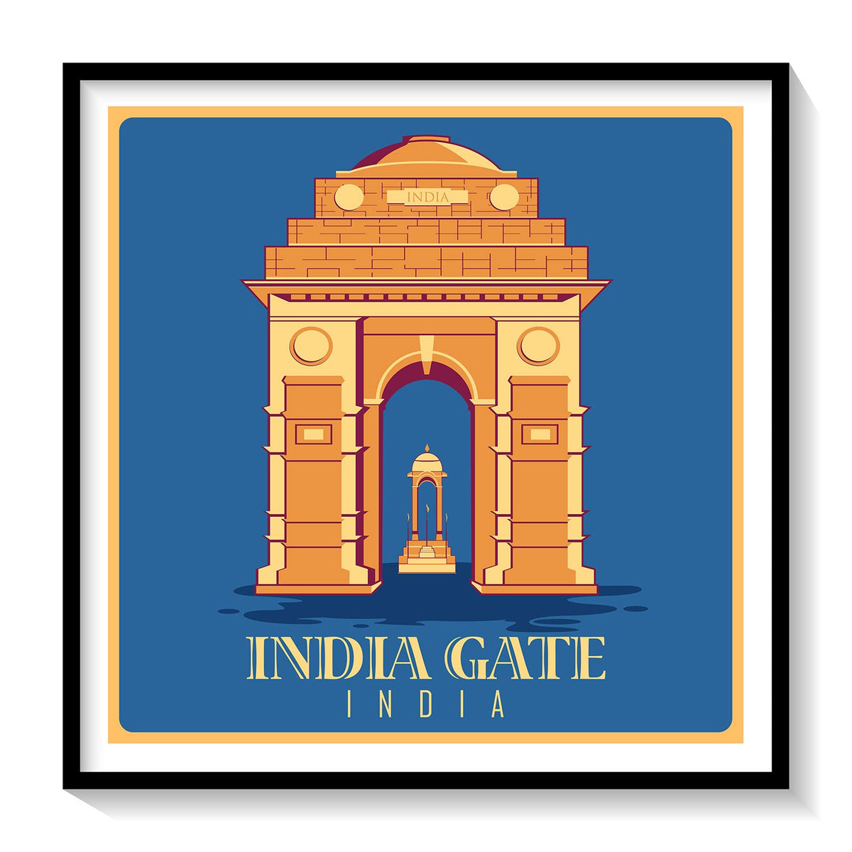 Buy India Gate famous monument of India Art Paintings & Prints Online ...