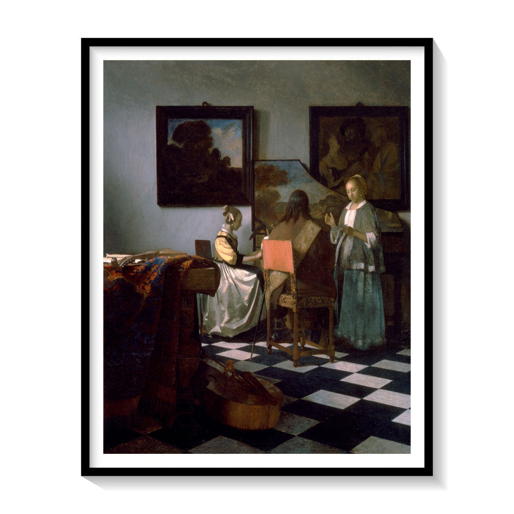 The Concert Painting & Wall Art Print by Johannes Vermeer - Dessine Art