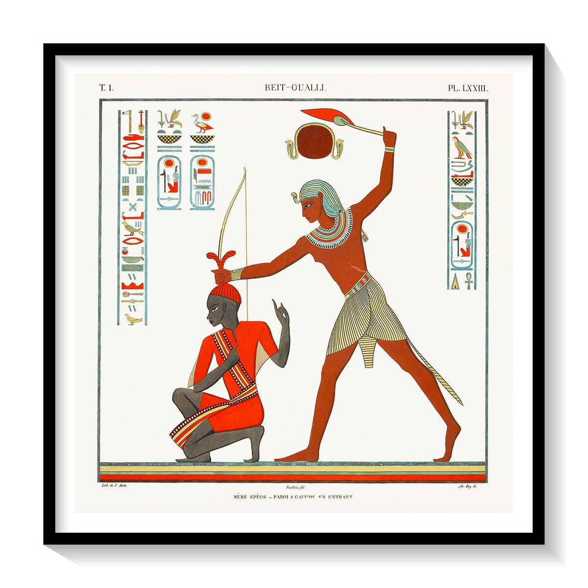 Left wall of the entry from Monuments de Egypte: Buy Egyptian Paintings ...