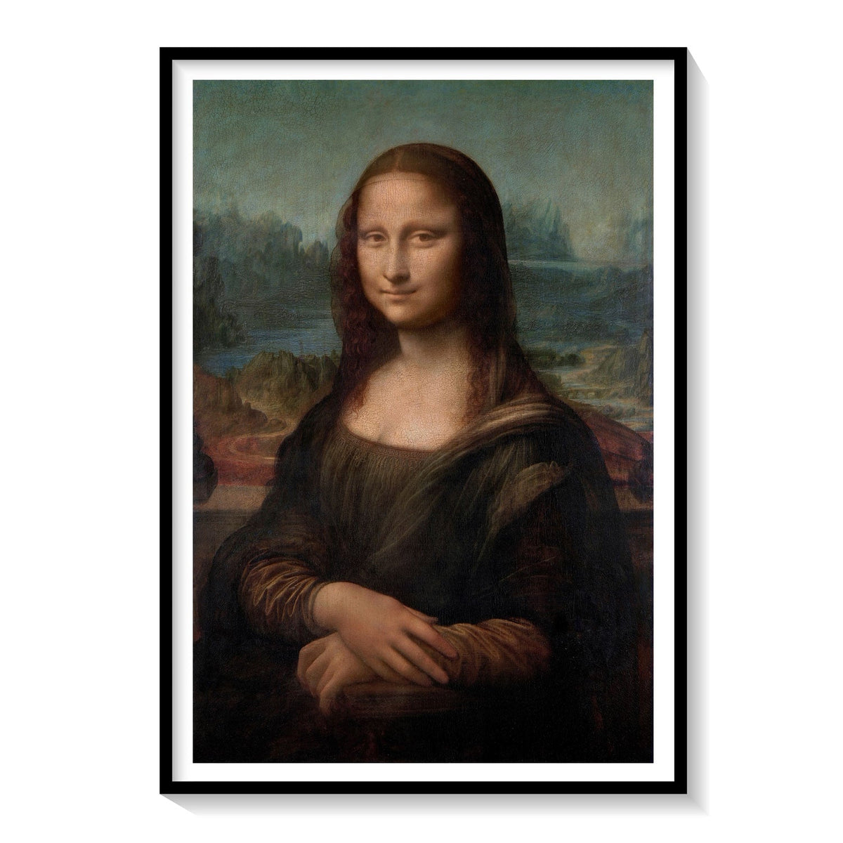 Portrait of Mona Lisa Painting & Wall Art Print by Leonardo Da Vinci ...