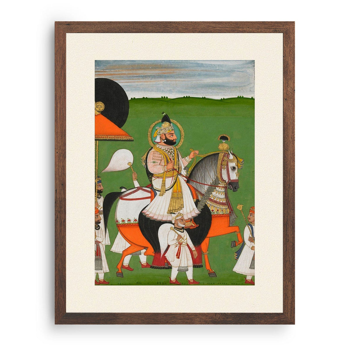 Maharana Jawan Singh of Udaipur with several attendants: Buy Rajasthani ...