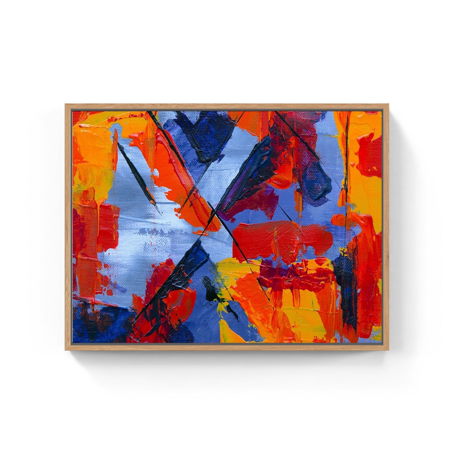 Buy Multi-colored Abstract Art Canvas Painting & Wall Art Online ...