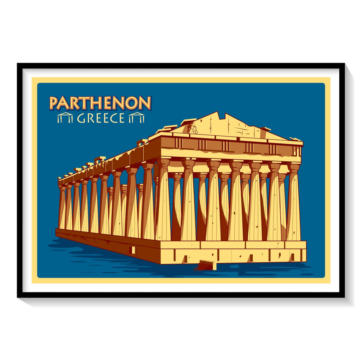 Buy Parthenon in Athens Greece Travel Poster Art & Prints Online India ...