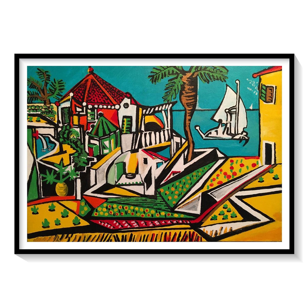 Picassos Mediterranean Landscape Painting & Wall Art Print by Pablo ...