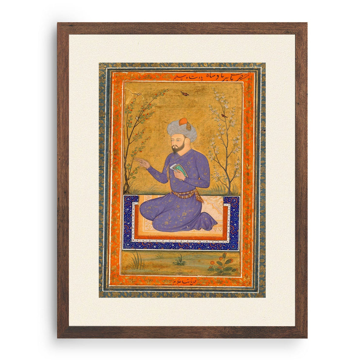Portrait of Emperor Babur: Buy Mughal Miniature Paintings – Dessine Art