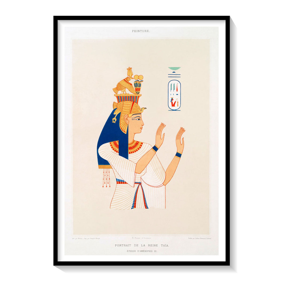 Portrait of Queen Tiye wife of Amenhotep III: Buy Egyptian Paintings ...