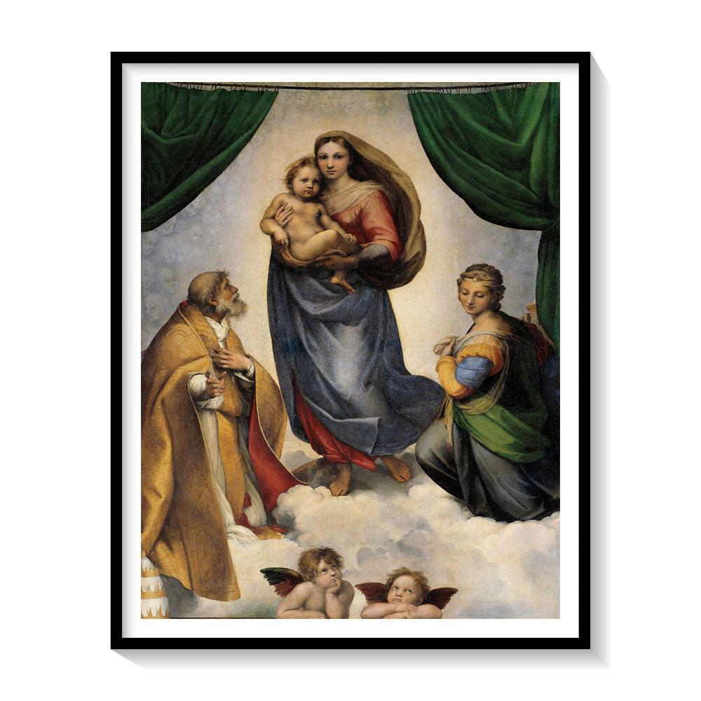The Sistine Madonna Painting & Wall Art Print by Raphael - Dessine Art