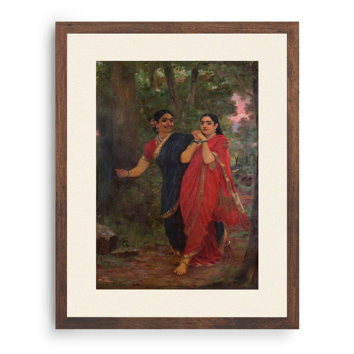 Draupadi and Simhika Painting & Wall Art Print by Raja Ravi Varma ...
