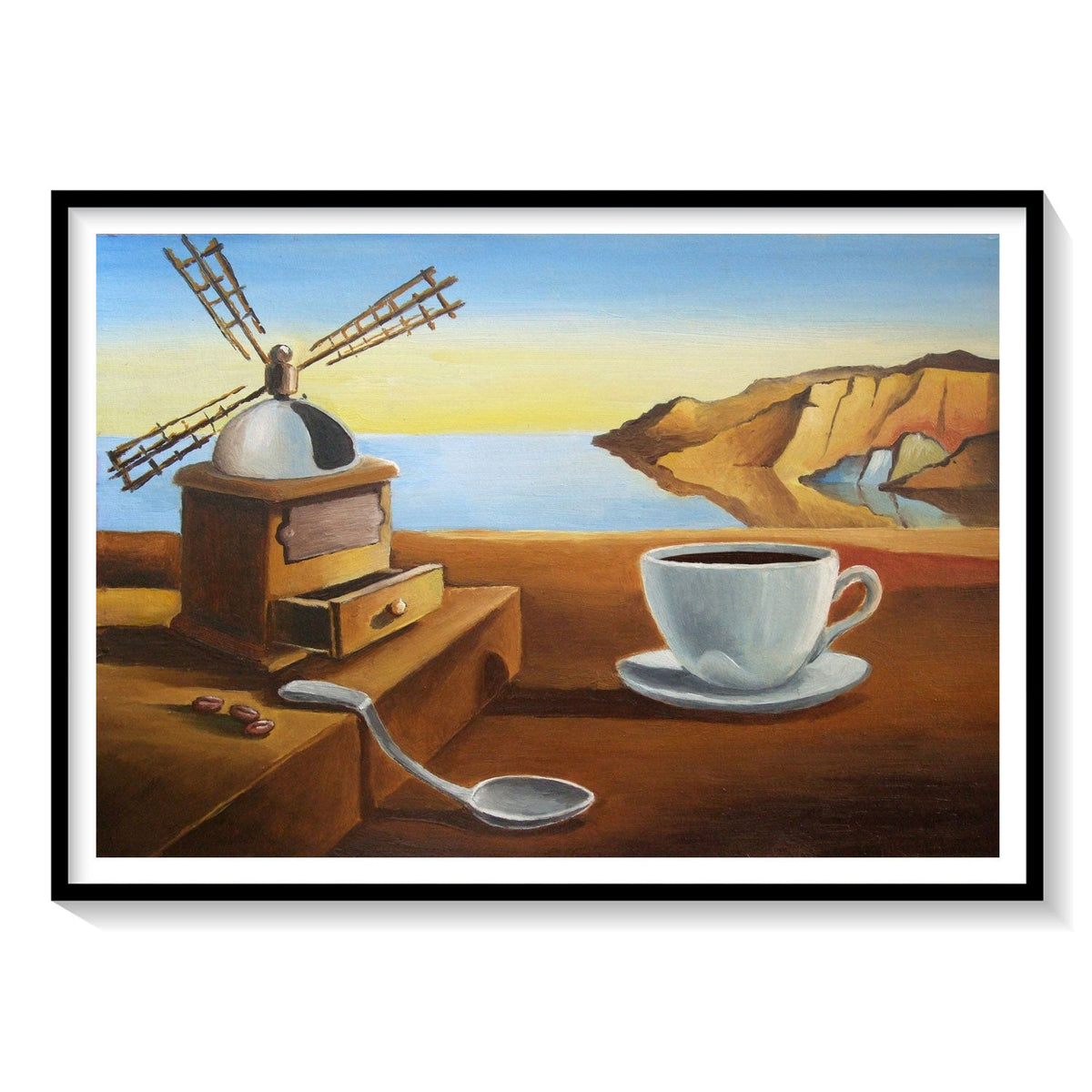 Breakfast on the beach Painting & Wall Art Print by Salvador Dali ...