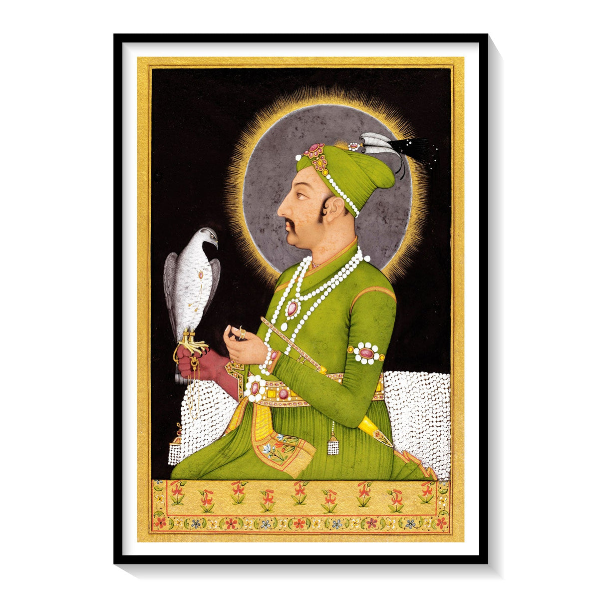 Portrait of the Mughal emperor Muhammad Shah: Buy Mughal Miniature ...