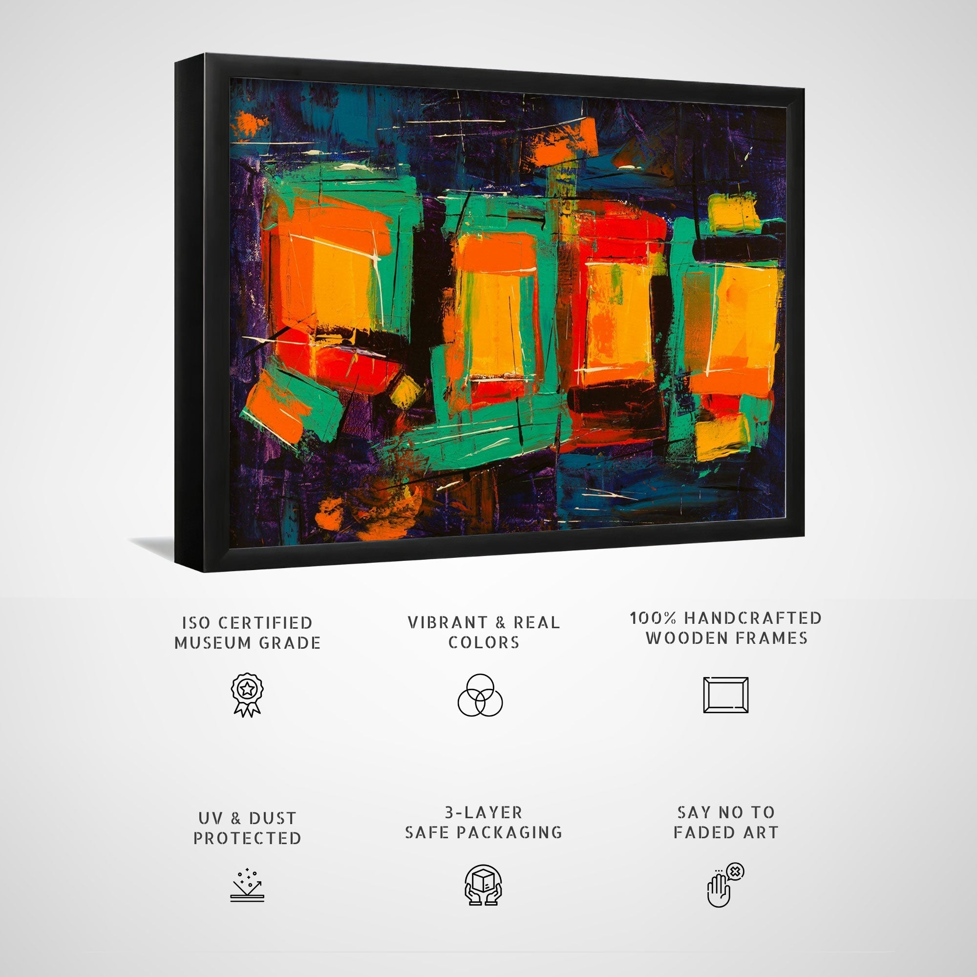Buy Amalgamation of Colors Abstract Art Canvas Painting & Wall Art ...