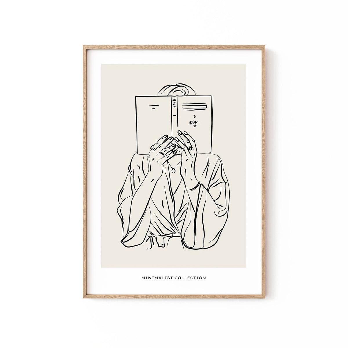 Reading a Novel : Buy Best Framed Line Art Painting Online – Dessine Art