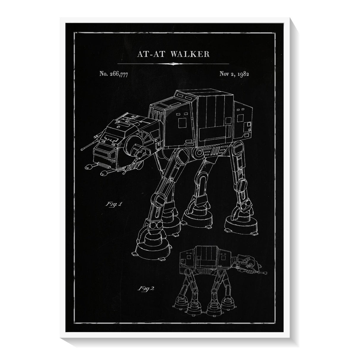 Chalk At At Walker: Buy Premium Framed Blueprints & Patent Art Online ...