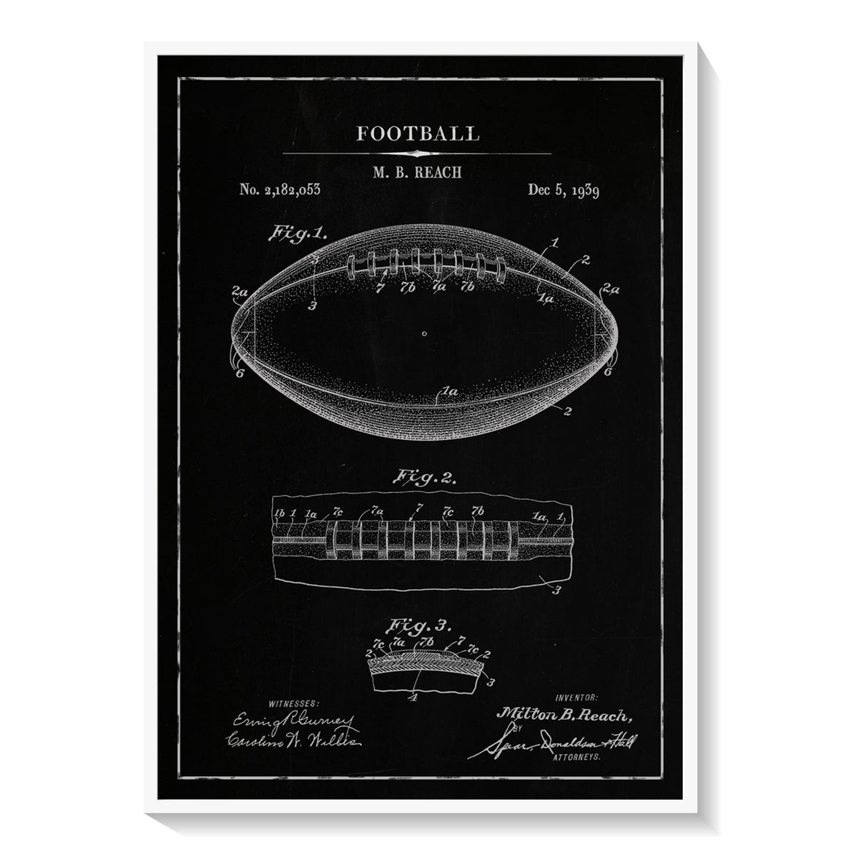 Chalk Football: Buy Premium Framed Blueprints & Patent Art Online ...