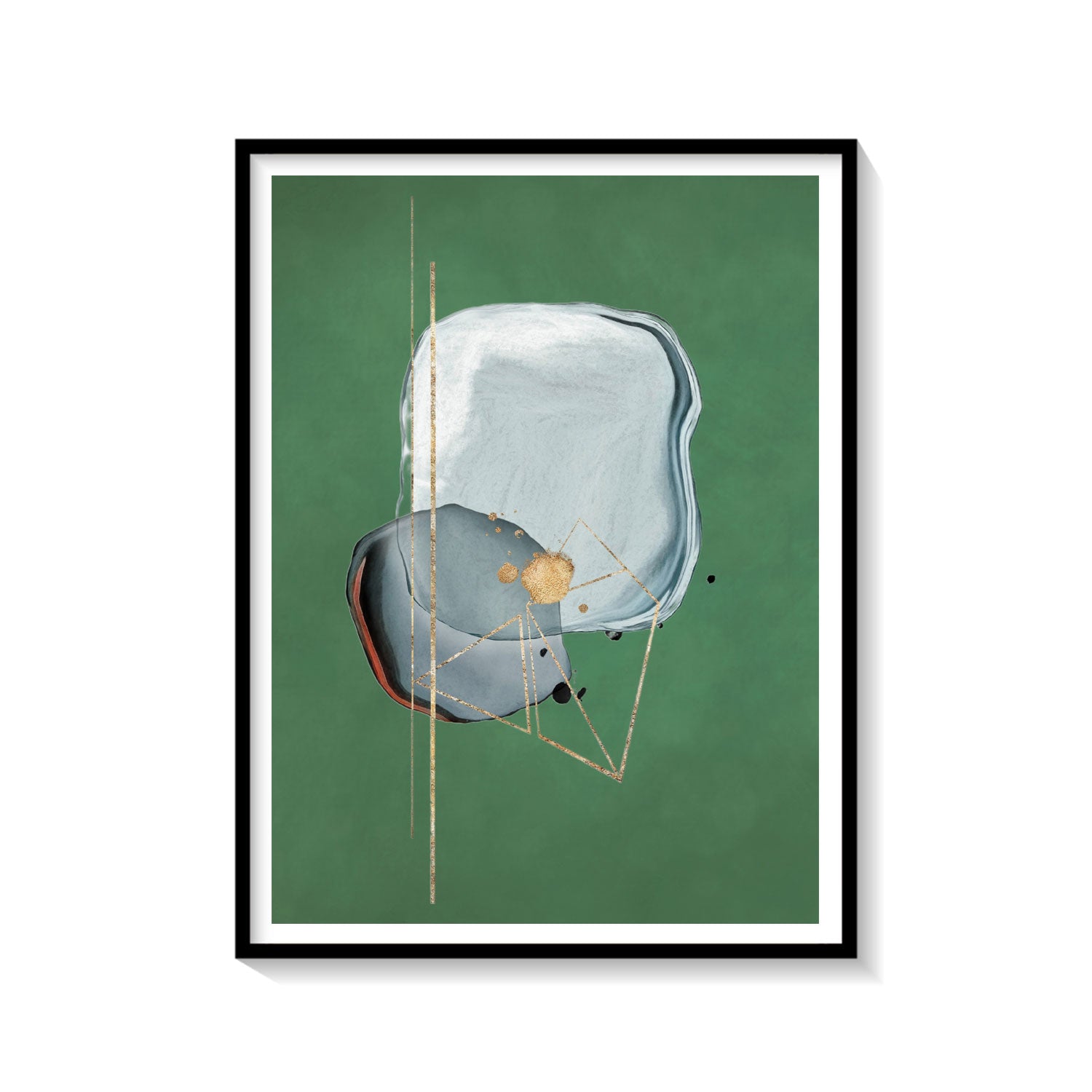 Buy Mint Watercolor Abstract Painting Online India at Best Price ...