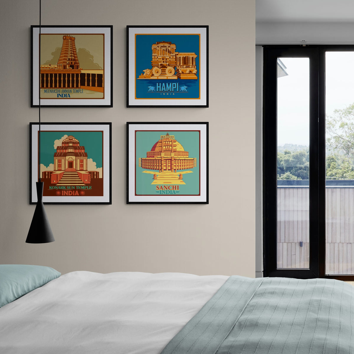 Indian Gallery Wall Art set of 4 Indian Monuments, Indian Heritage ...
