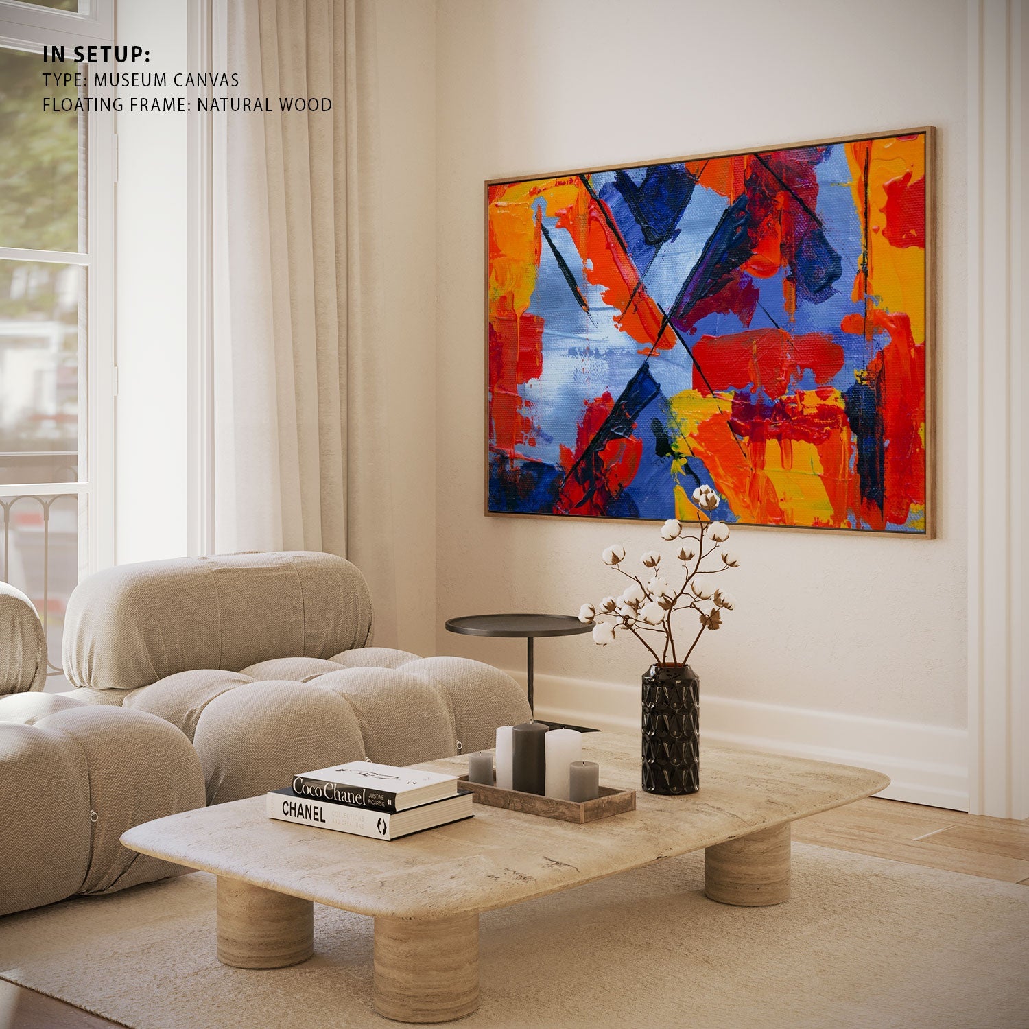 Buy Multi-colored Abstract Art Canvas Painting & Wall Art Online ...