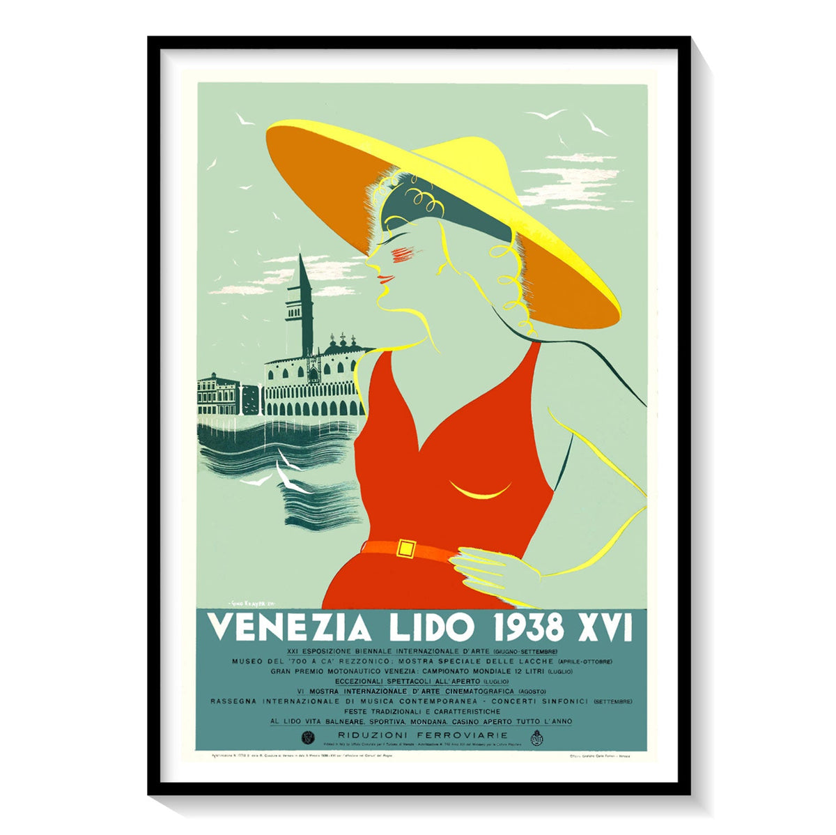 Buy Venezia Lido Travel Poster Art & Prints Online India at Best Price ...