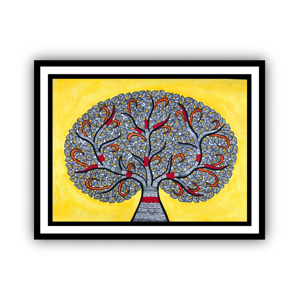 Buy Madhubani Tree of Life Painting, Madhubani Art – Dessine Art