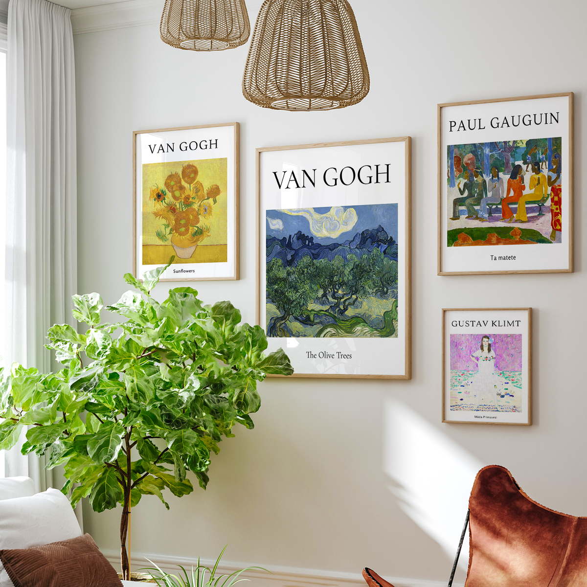 Famous Art Posters Set of 4, Van Gogh Paintings, Famous Paintings ...